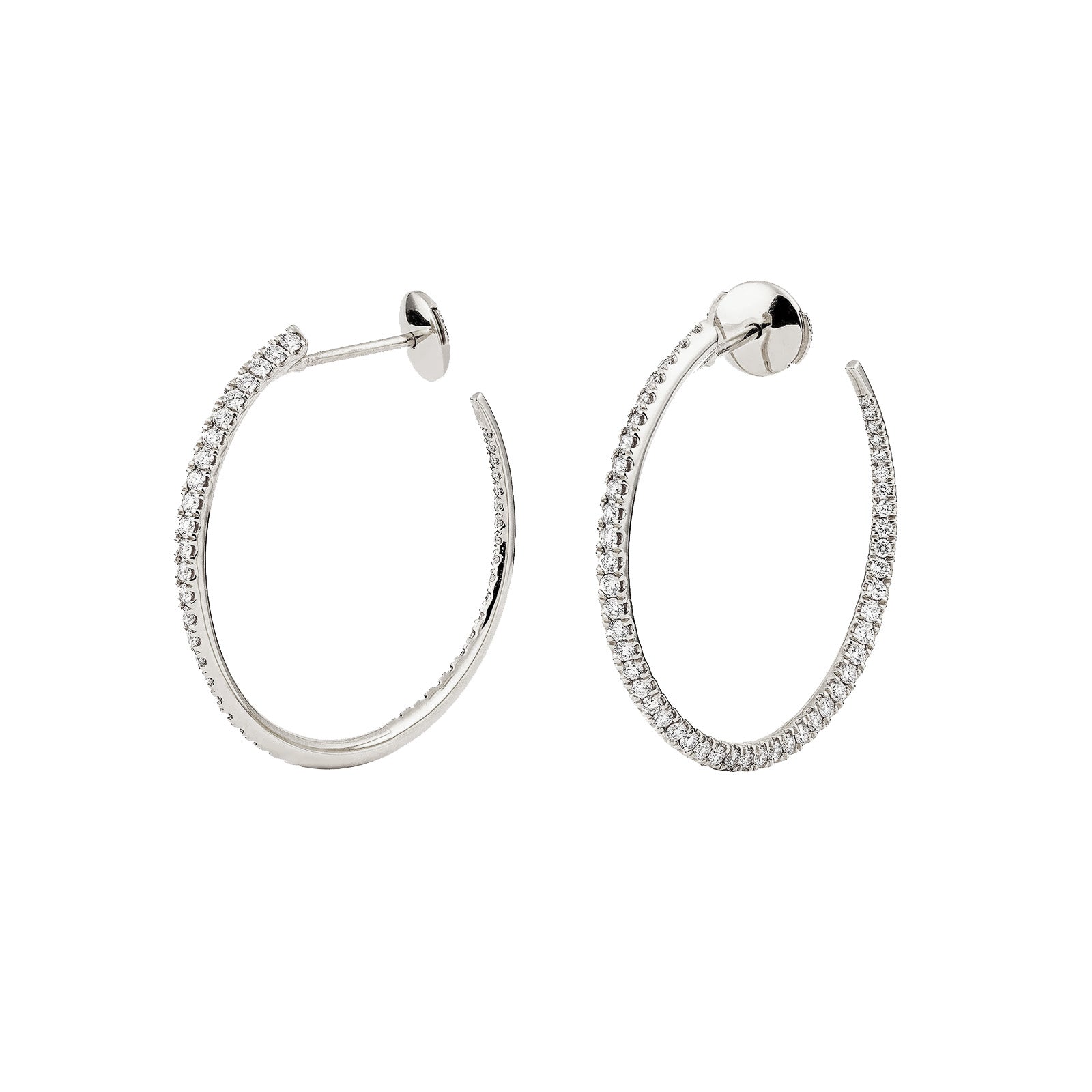 Diamond creole earrings store