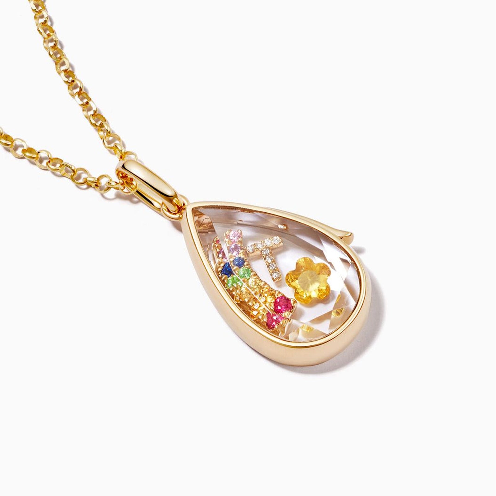 Loquet Yellow Sapphire Flower Charm - Charms & Pendants - Broken ...