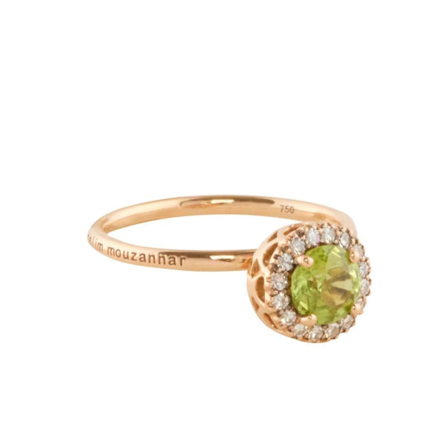 Diamond and Peridot Beirut Ring – Broken English Jewelry