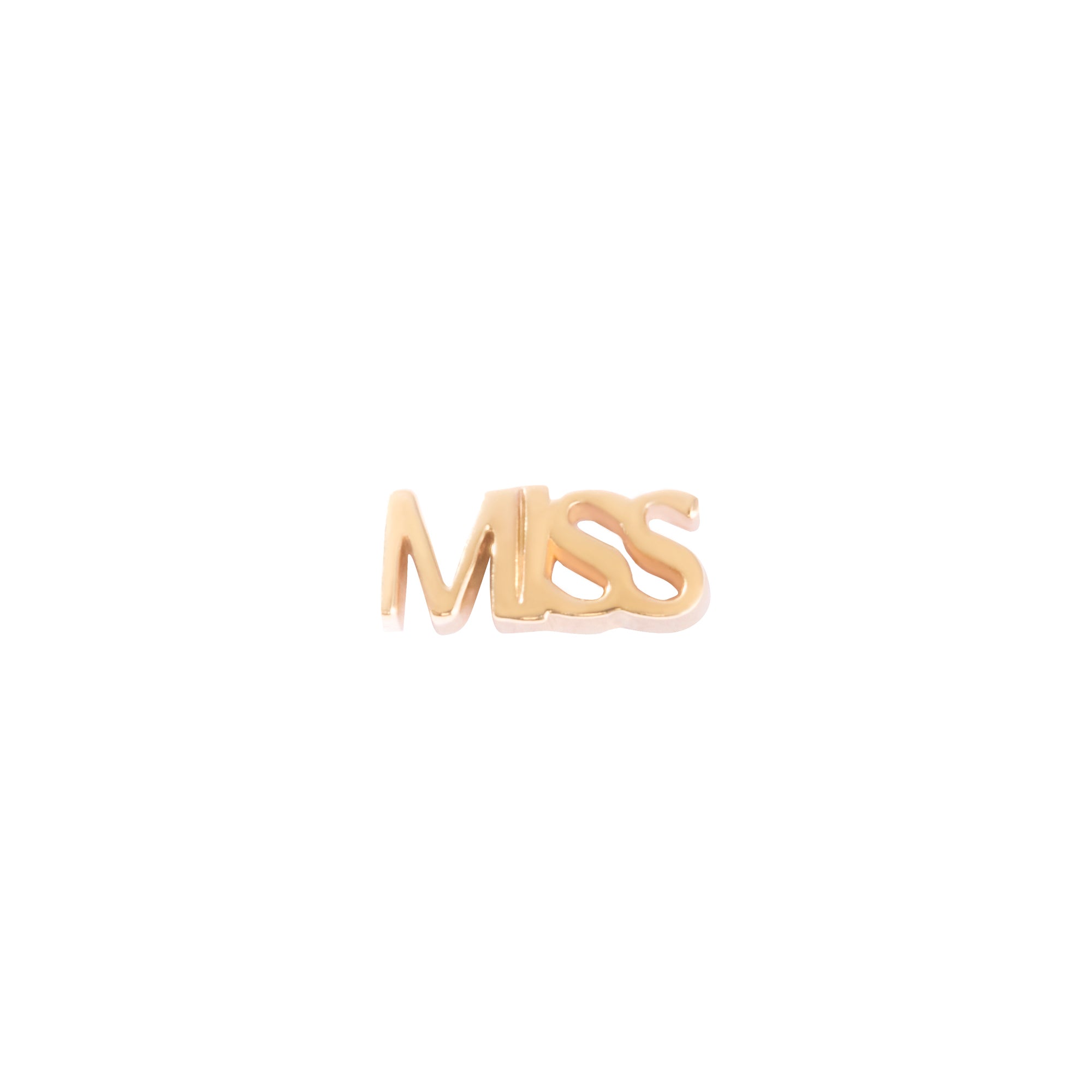 Miss Script Charm – Broken English Jewelry
