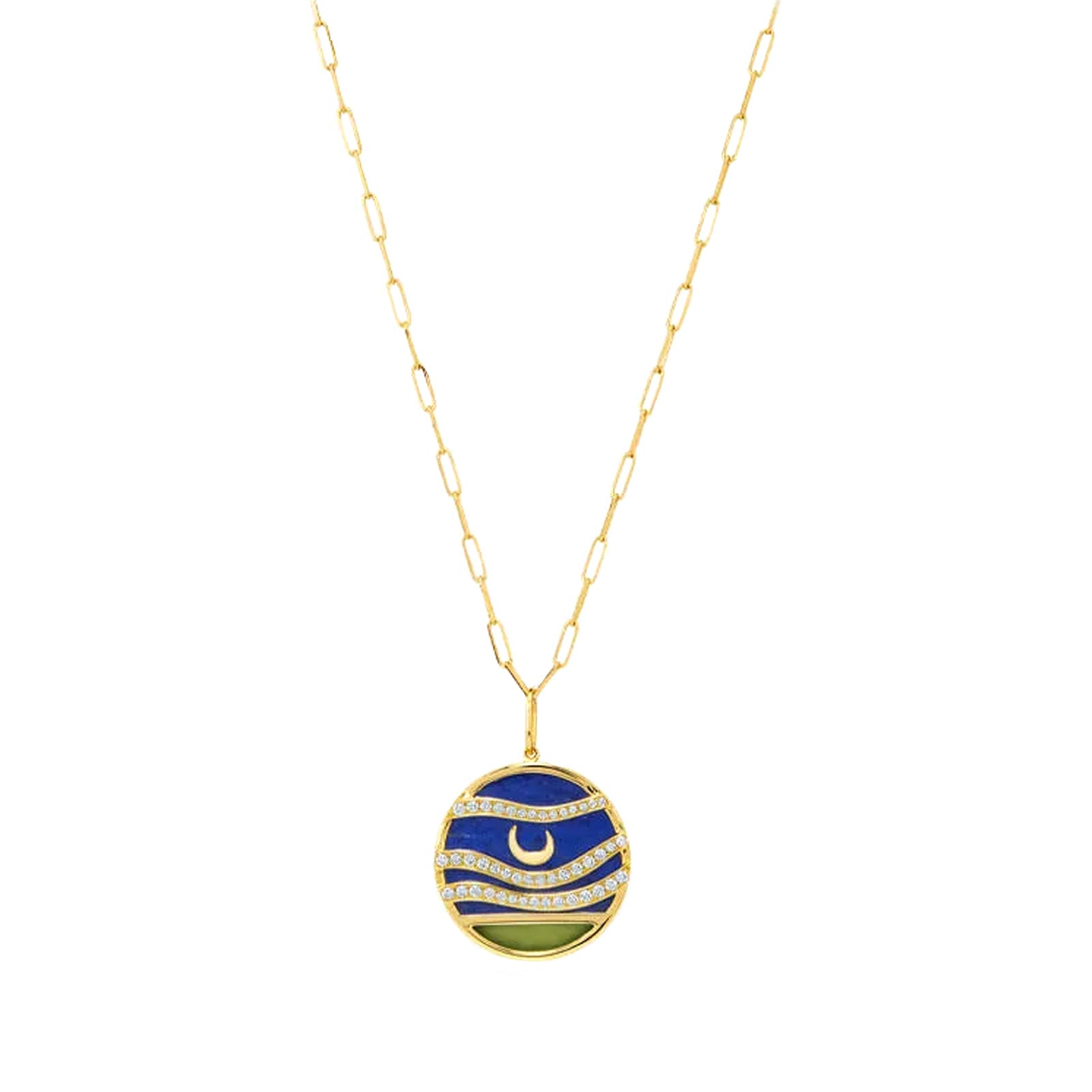 Sauer Lapis Lazuli Tarsila A Lua Pendant Necklace - Necklaces - Broken English Jewelry – Broken ...