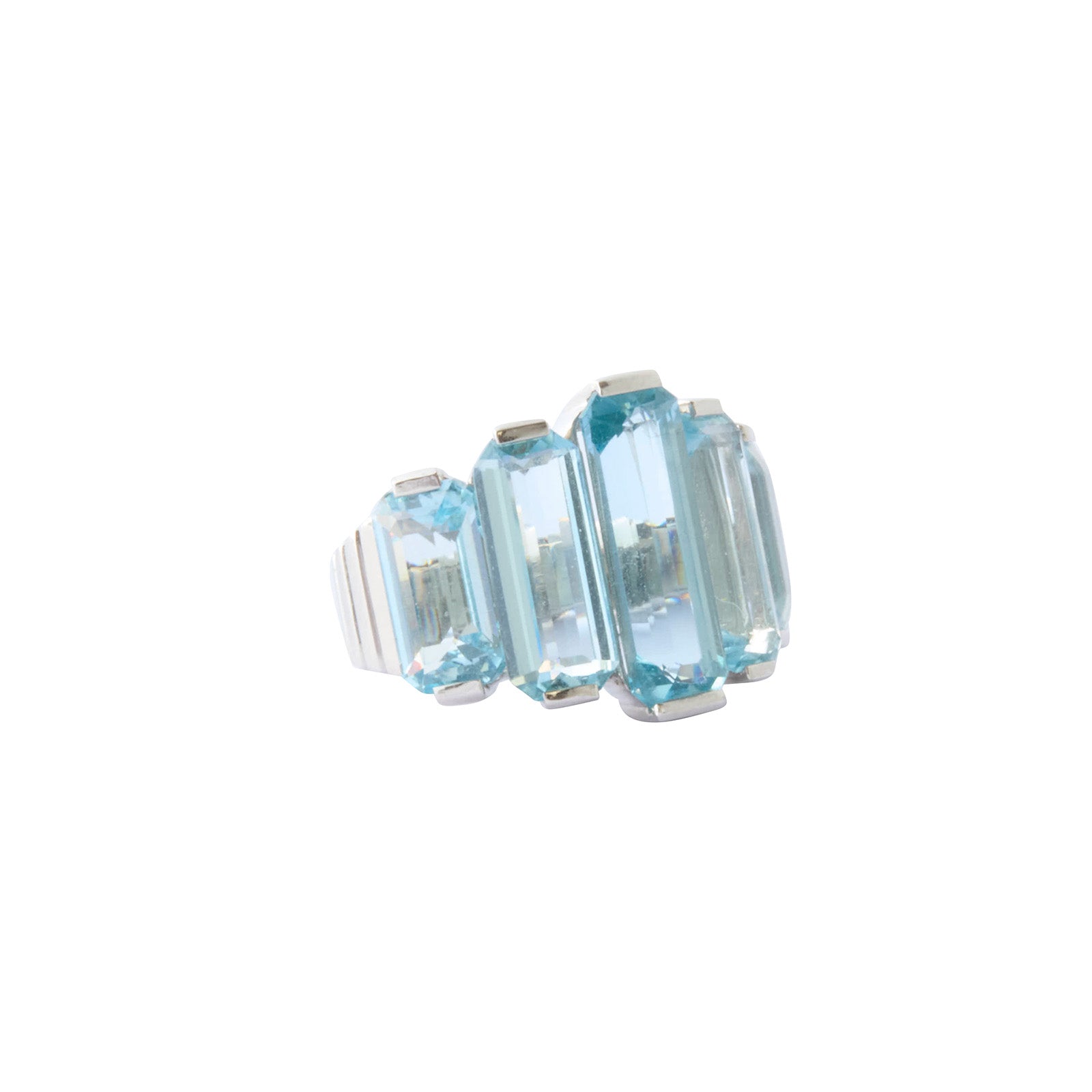 YI Collection Aquamarine Rhythm Ring - Rings – Broken English Jewelry