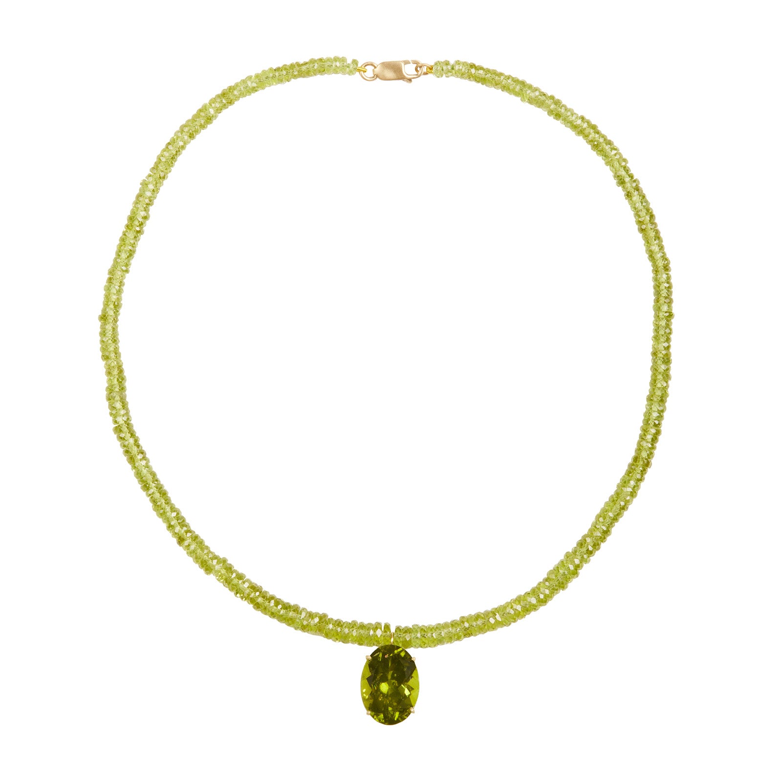 Marisa Klass Tourmaline and Peridot Bead Necklace - Necklaces - Broken ...