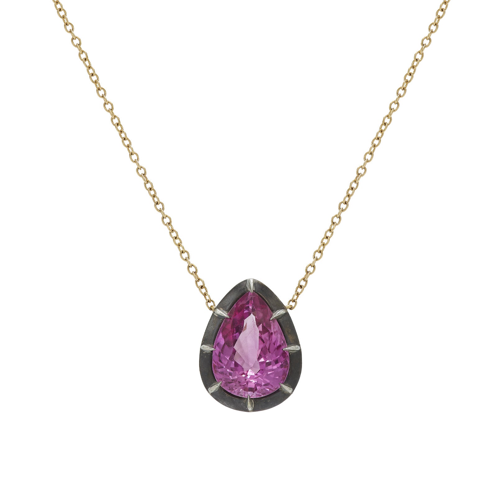 Fred Leighton Collet Pear-Shaped Necklace - Pink Sapphire - Necklaces ...